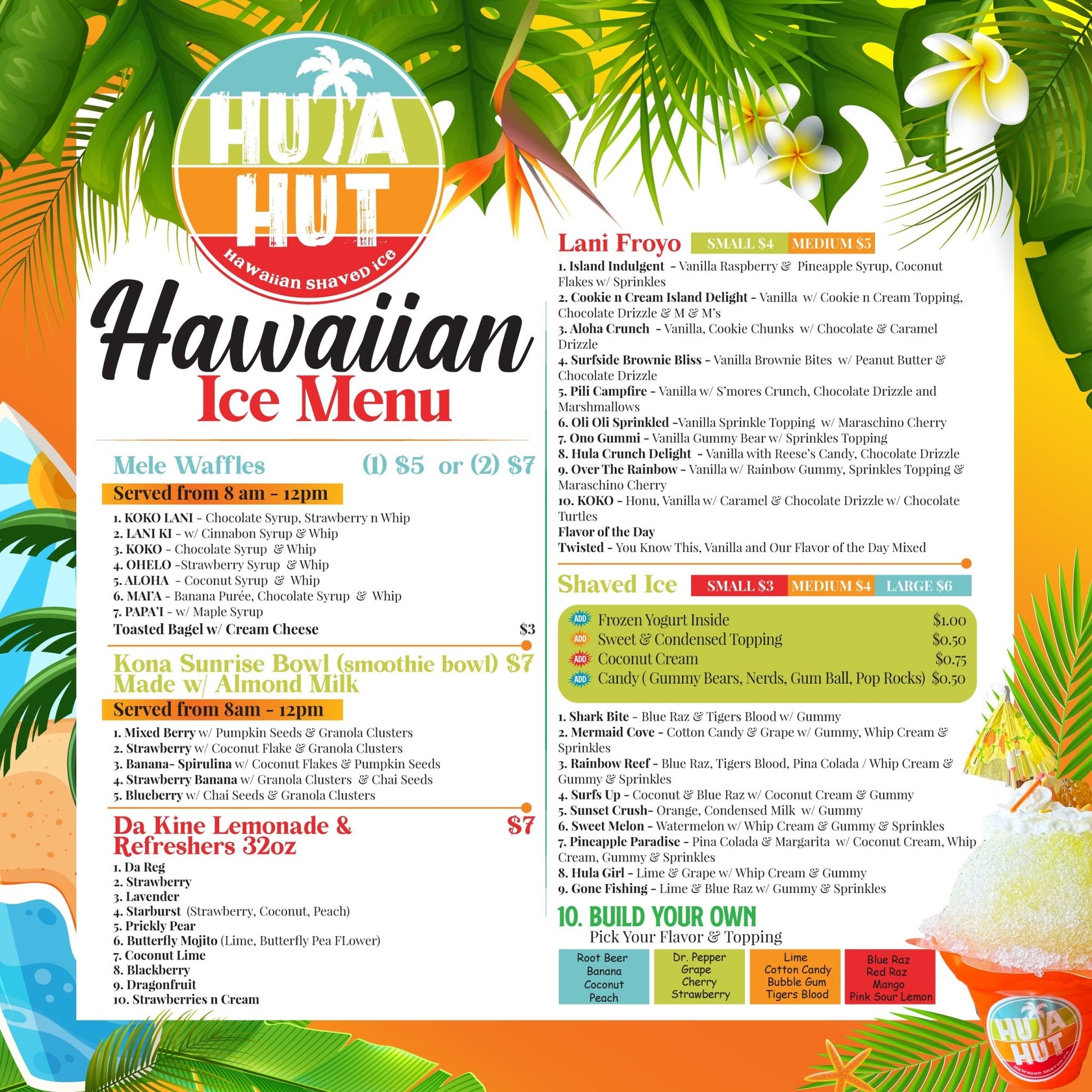 Custom Printed Restaurant Menu Board Sign | Hanging or Wall Indoor & O ...